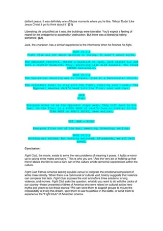 An analysis of fight club | PDF