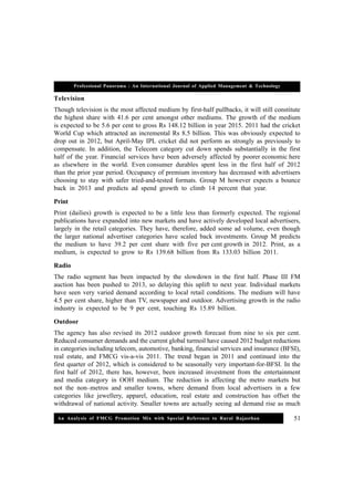 An analysis of FMCG promotion mix with special reference to rural ...