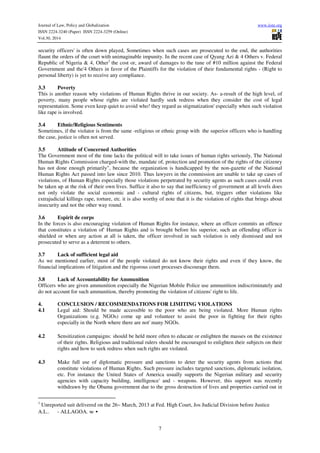 An analysis of human rights violation by the nigerian security services ...