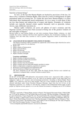 An analysis of human rights violation by the nigerian security services ...