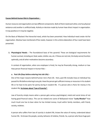 “An Analysis of Human Risk in reference to Nepalese bank / organisation ...