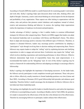 An Analysis Of Kelley S Typology Of Followership By Carol Magadza.Pdf