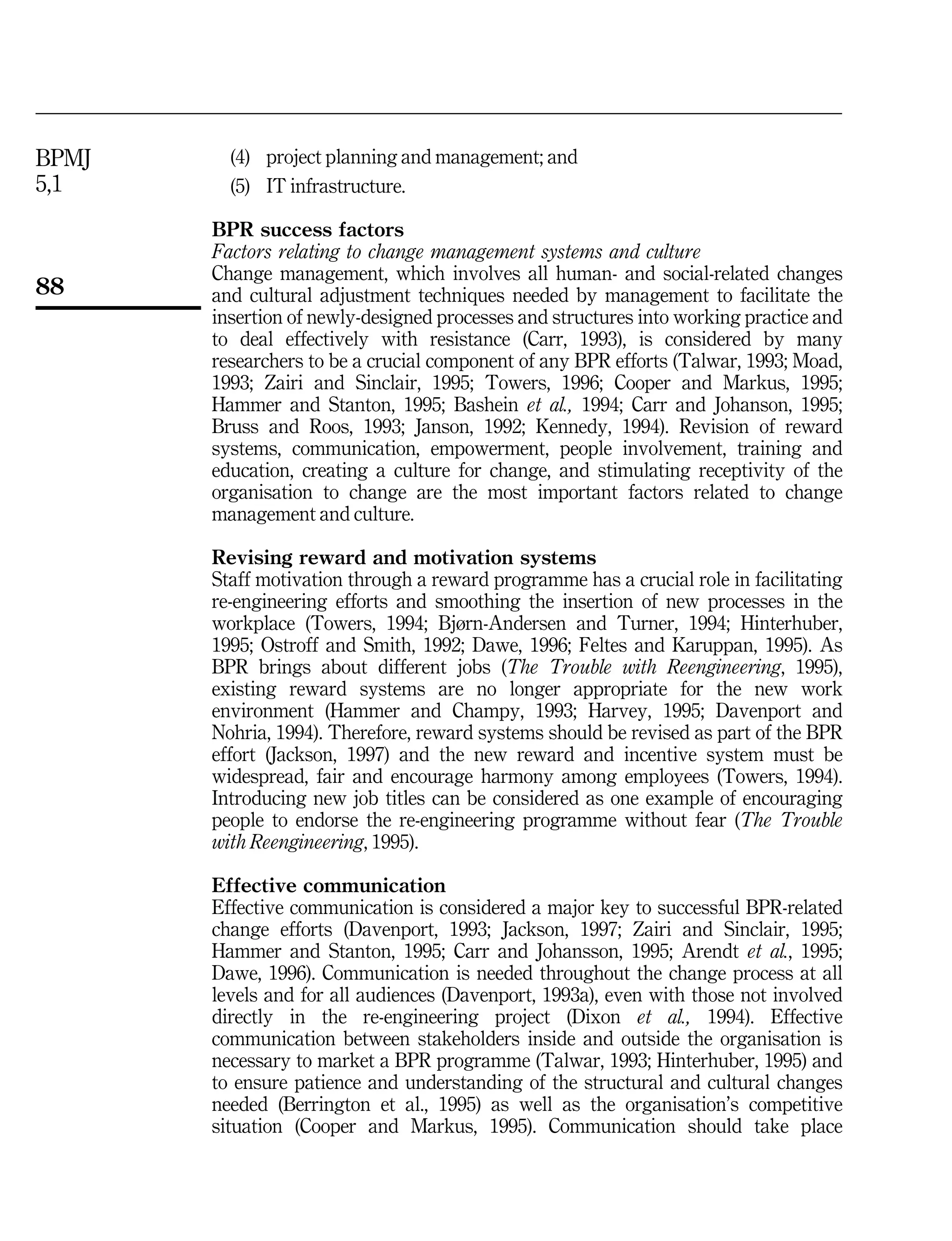 The reason behind success or failure for implemententation of Business ...