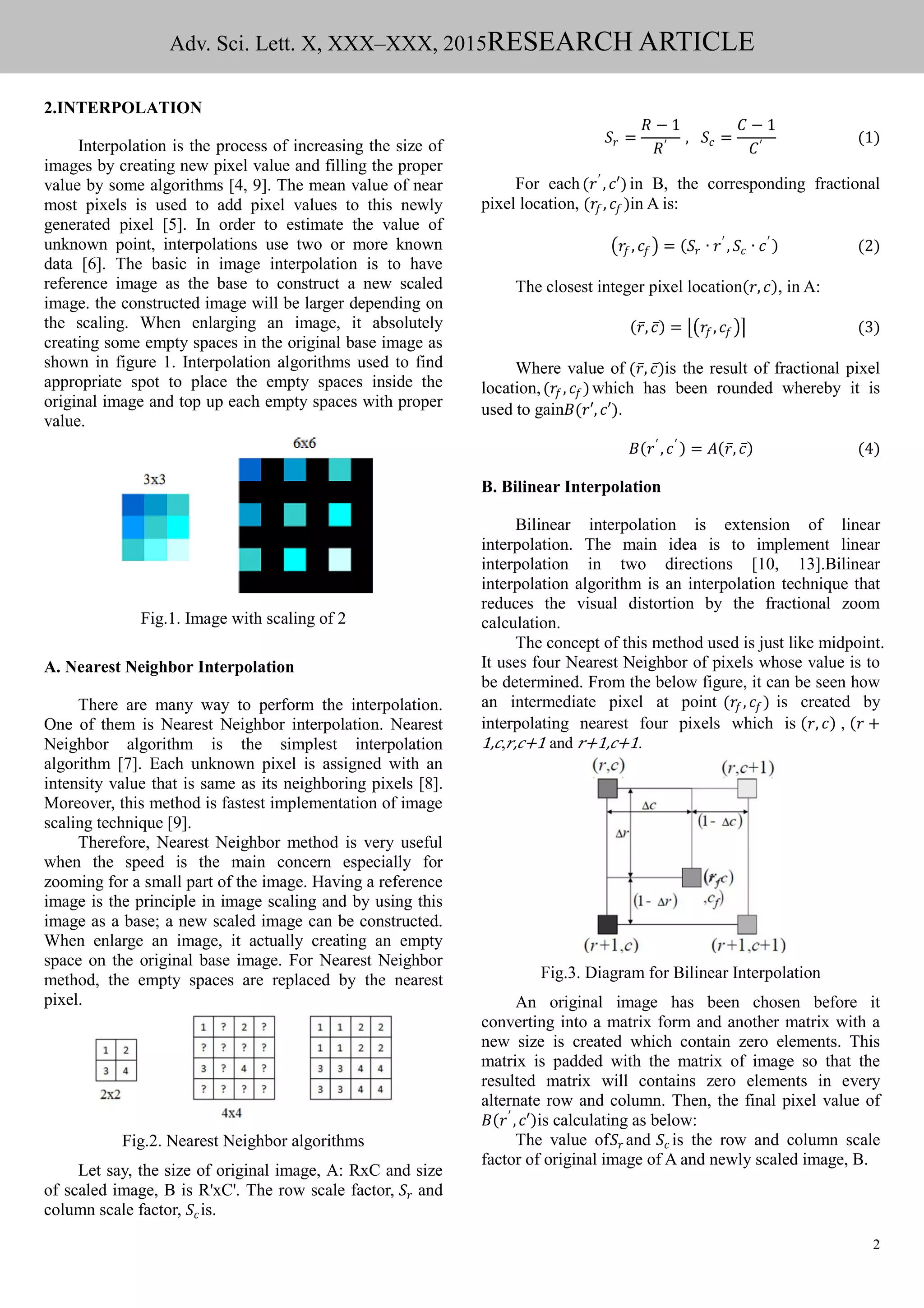 An analysisofperformanceforcommonlyusedinterpolationmethod | PDF