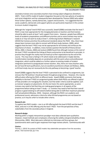 An Analysis Of PGCE Models Key Stakeholder Perceptions From The ...