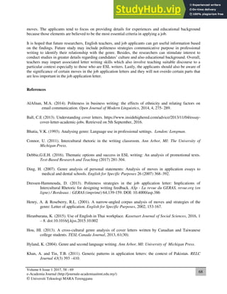 An Analysis Of Promotional Genre In Job Application Letters | PDF