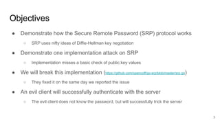 An Analysis of Secure Remote Password (SRP) | PDF