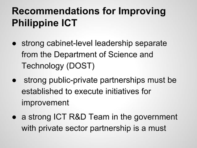 An Analysis of the Current State of Philippine ICT | PDF