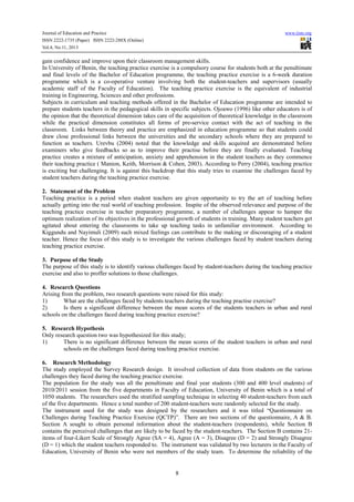 An analysis of the perceived challenges faced by student teachers ...