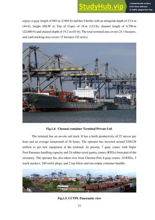 An Analysis Of Turnaround Time In Ref. To Chennai Port Trust | PDF