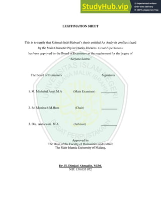An Analysis On Conflicts Faced By The Main Character Of Pip In Charles ...