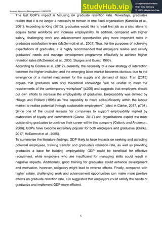 An Analysis On The Impact Of Graduate Development Programmes On ...