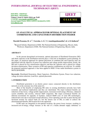 An analytical approach for optimal placement of combined dg and ...