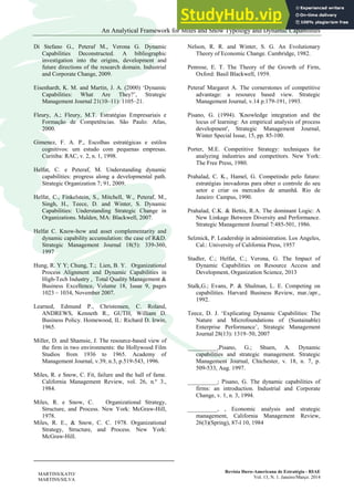 An Analytical Framework For Miles And Snow Typology And Dynamic Capabilities | PDF