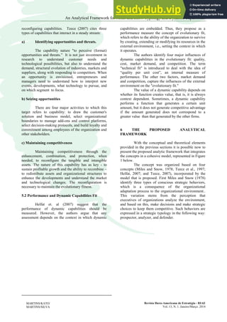 An Analytical Framework For Miles And Snow Typology And Dynamic Capabilities | PDF
