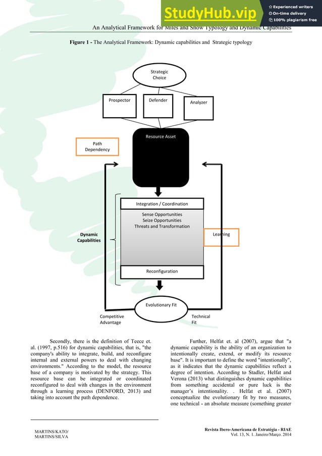 An Analytical Framework For Miles And Snow Typology And Dynamic Capabilities | PDF