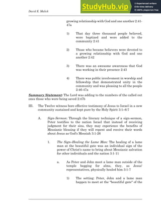 An Analytical Outline Of Acts | PDF