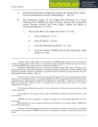 An Analytical Outline Of The Book Of Judges | PDF