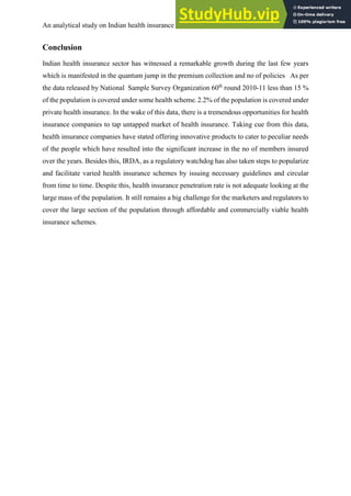 An Analytical Study On Indian Health Insurance Sector And Its ...