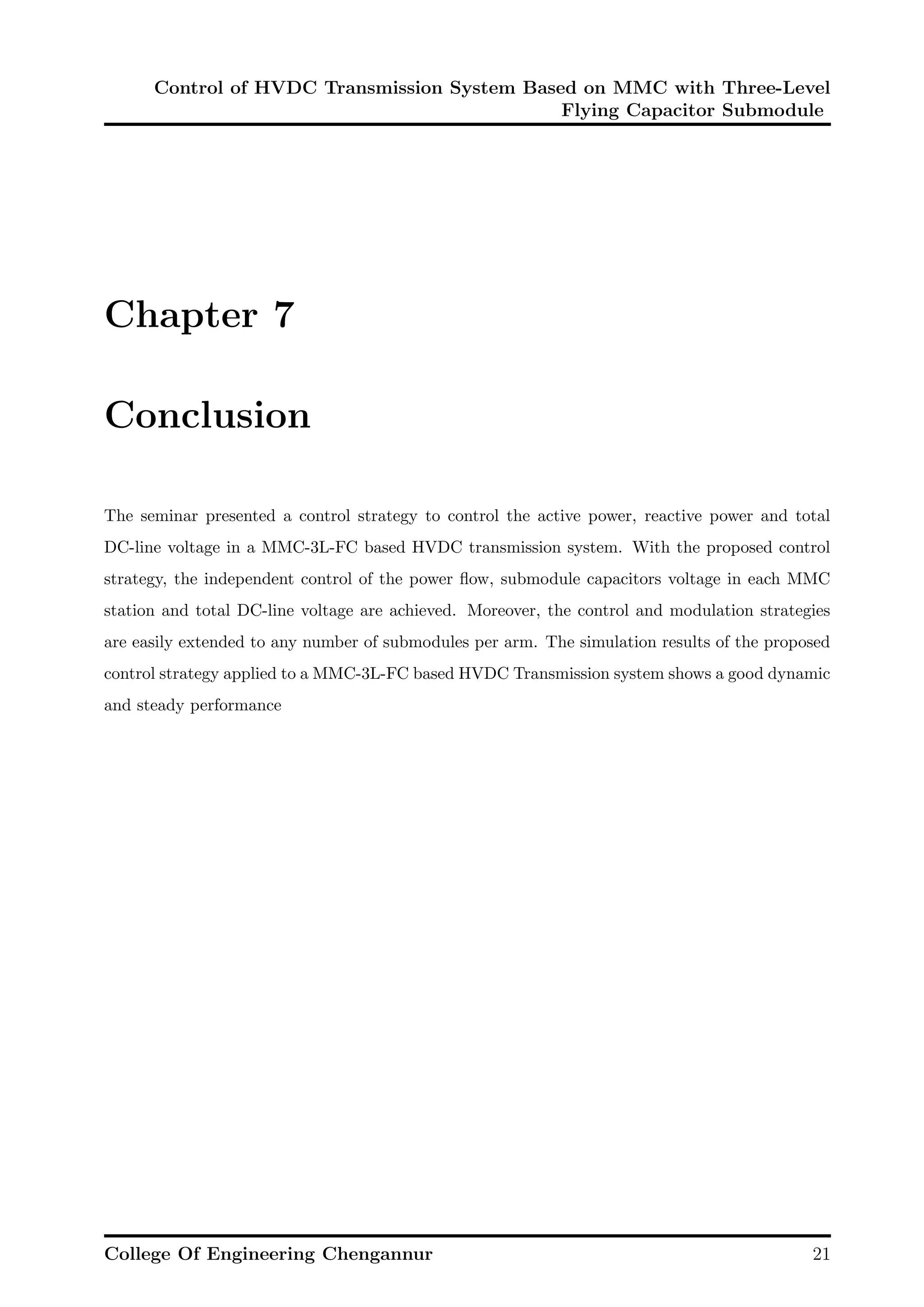 Control of HVDC Transmission System Based on MMC with Three-Level ...