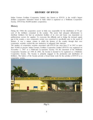 IFFCO Industrial Presentation Report | DOCX | Agriculture | Industries