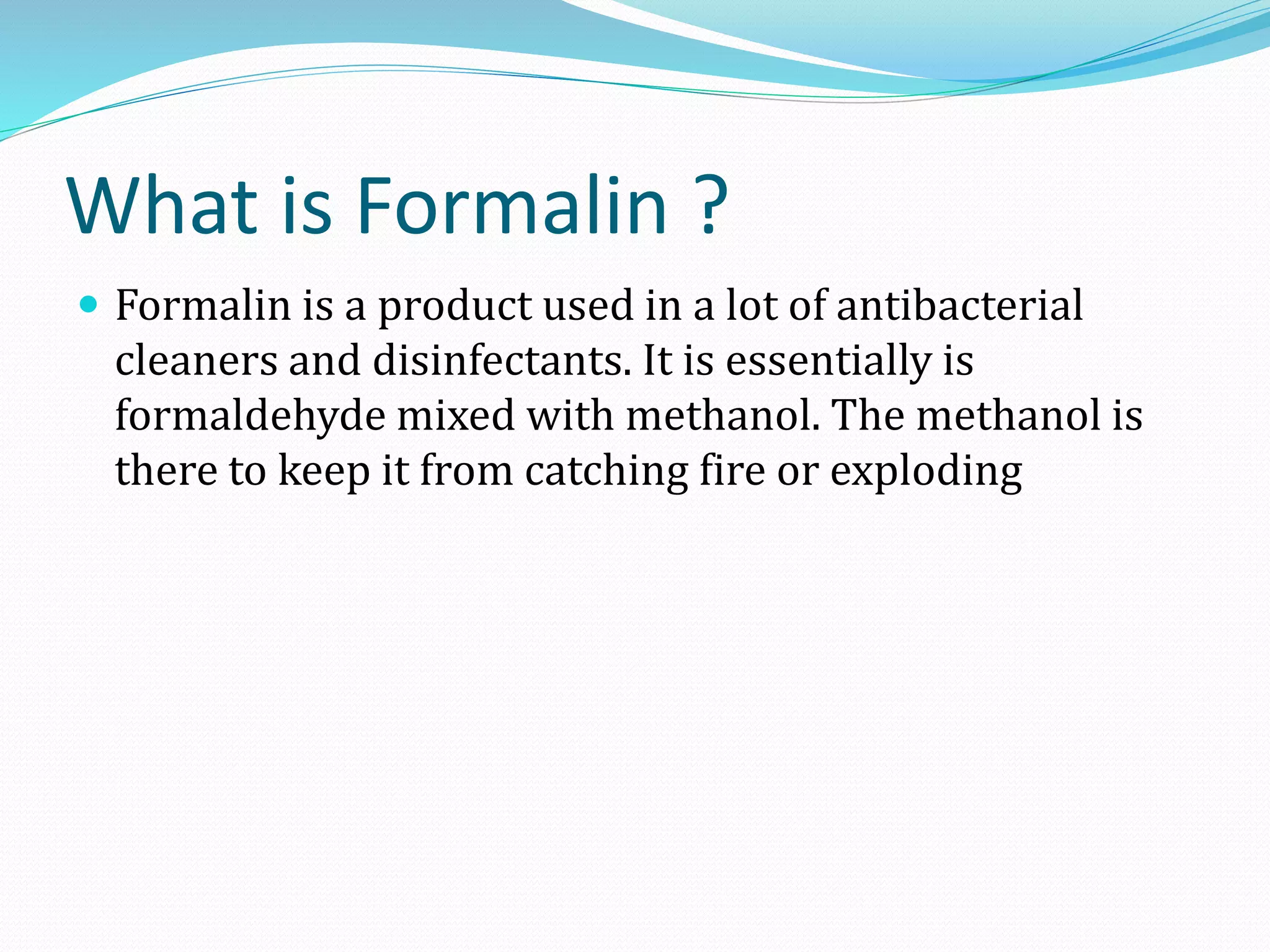 New product idea: Formalin Test kit | PPTX