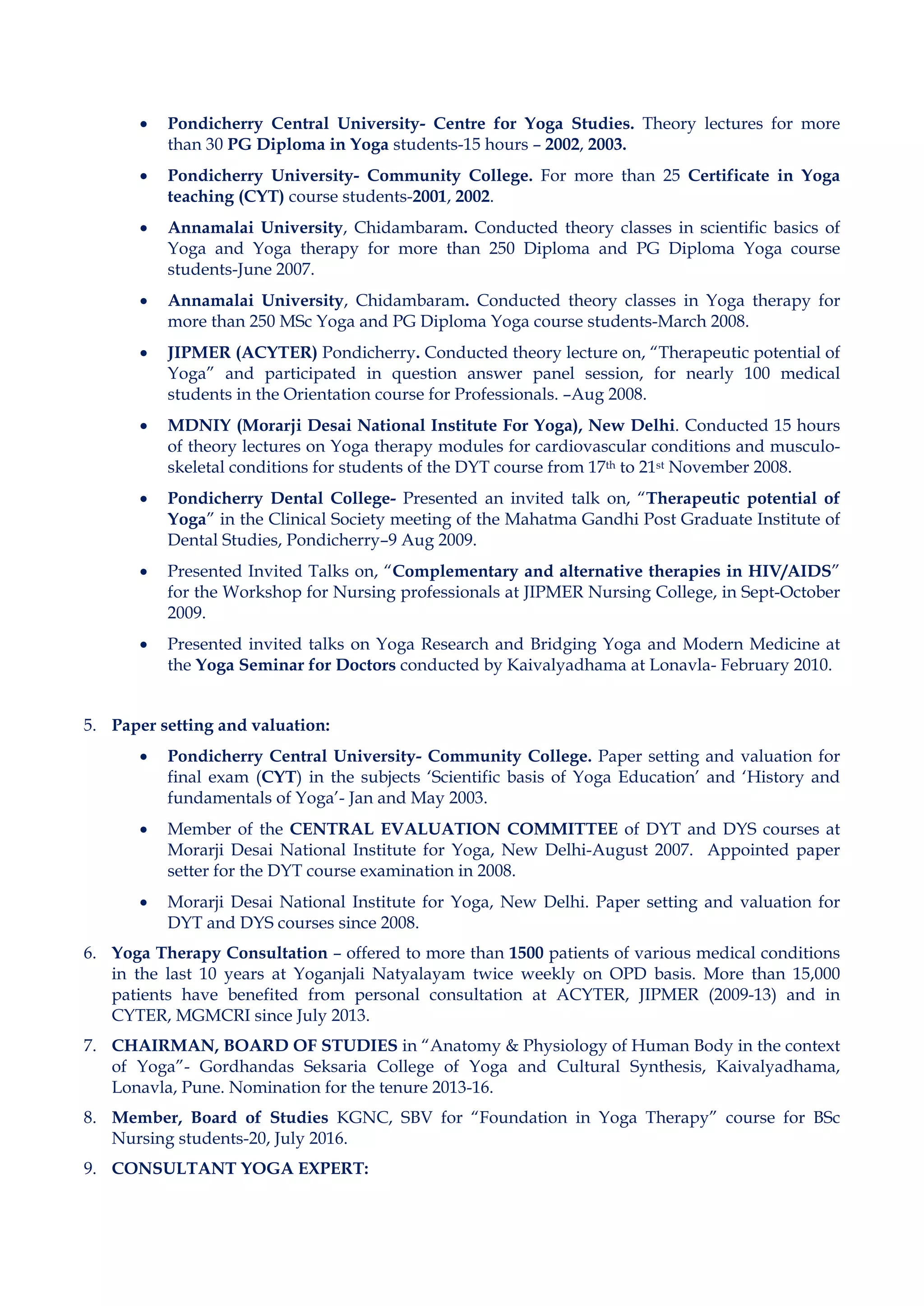 Biodata of Yogacharya Dr Ananda Balayogi Bhavanani | PDF