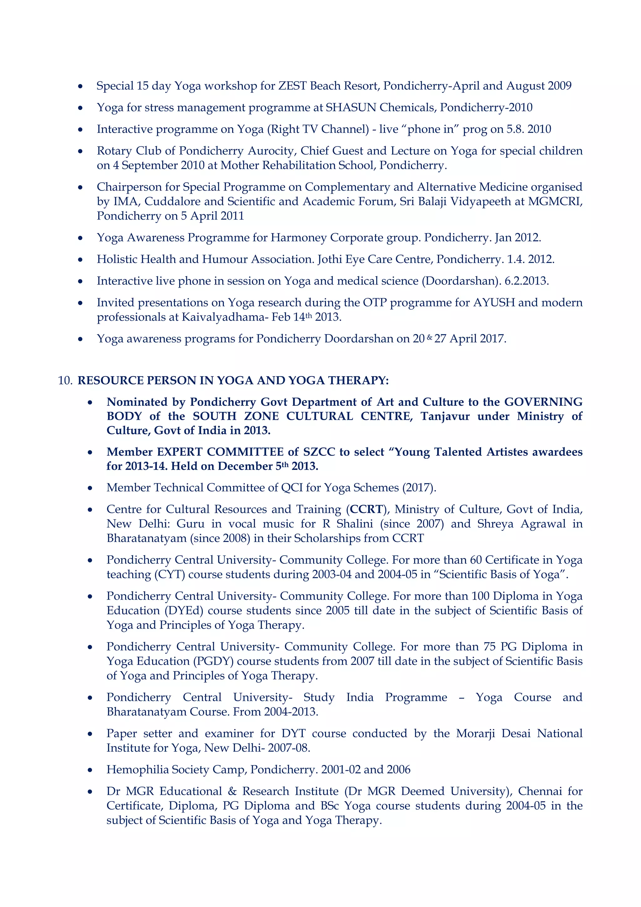 Biodata of Yogacharya Dr Ananda Balayogi Bhavanani | PDF