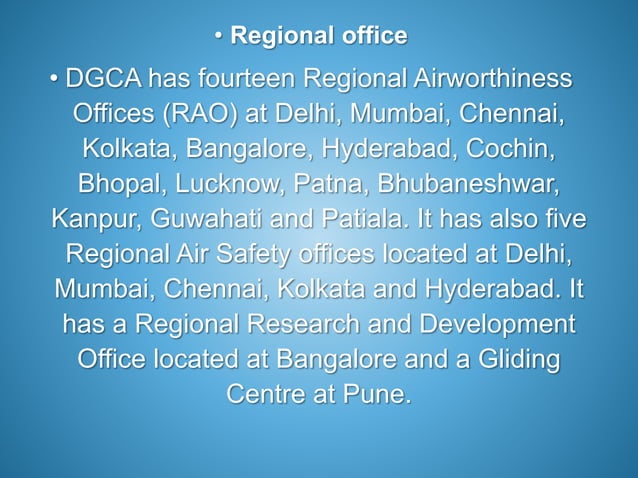 Directorate General Of civil aviation | PPT