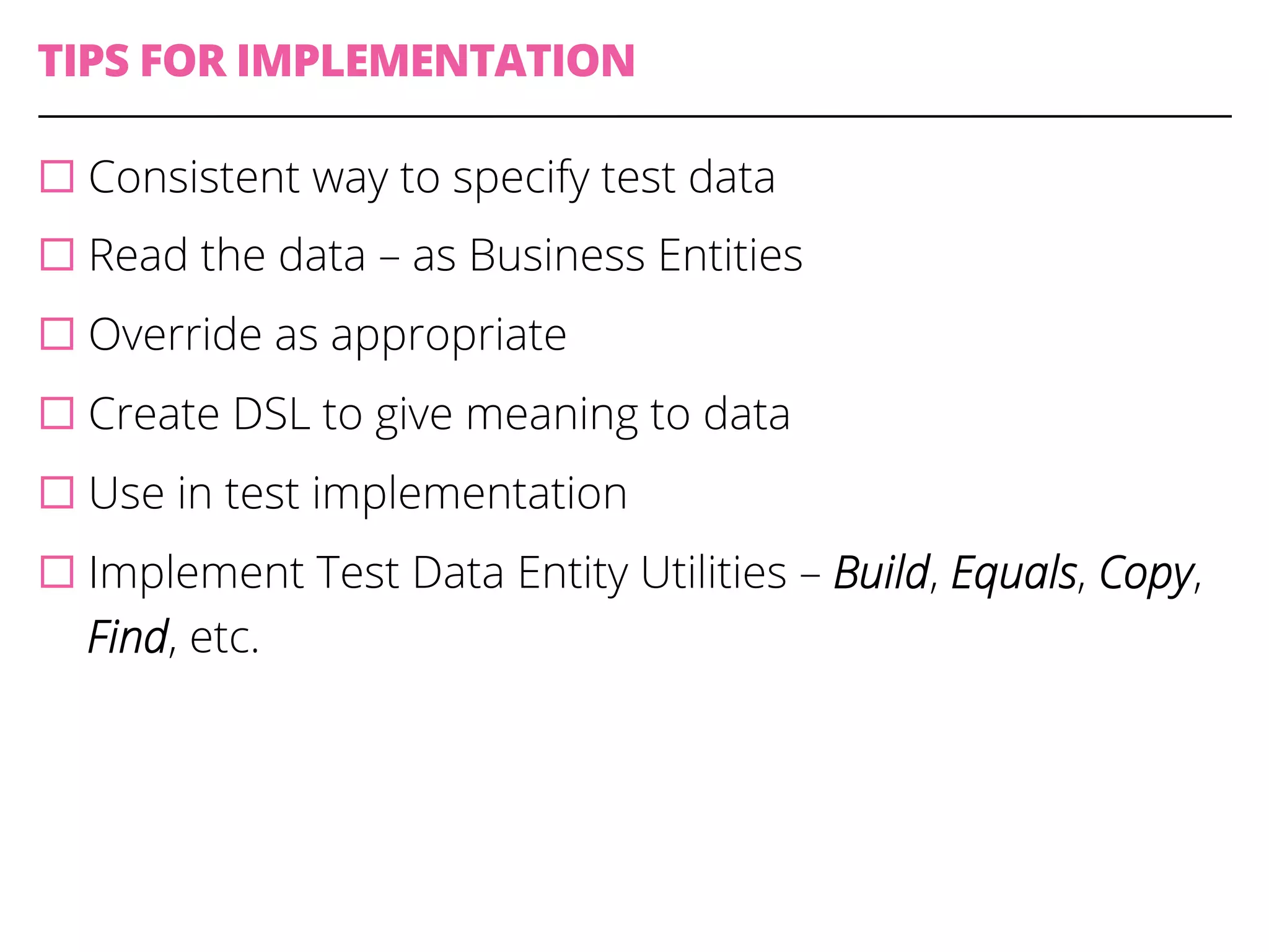 Patterns Of A Good Test Automation Framework Locators And Data Ppt