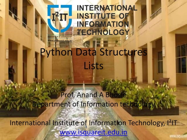 Python Data Structures Lists | PPTX