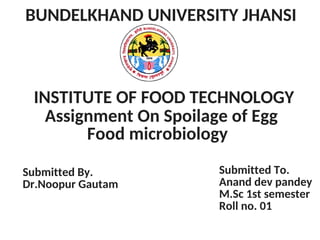 Anand Egg spoilage.pdf BUNDELKHAND UNIVER | PDF