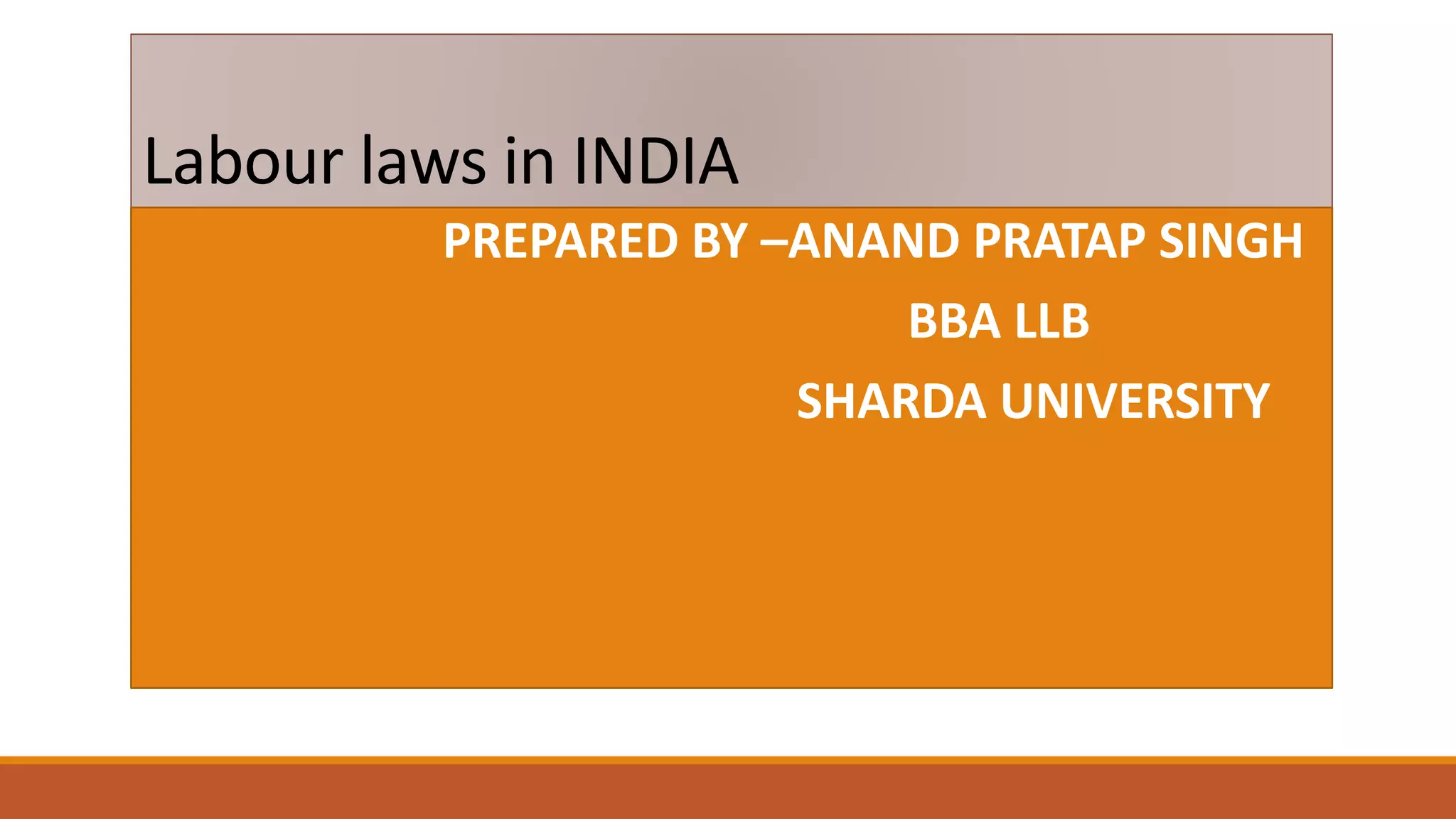 labour laws | PPTX