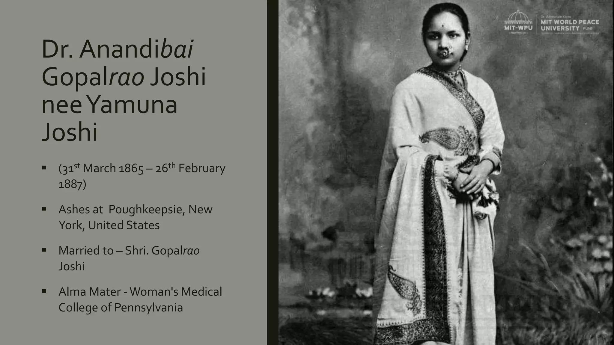 Dr. Anandibai Joshi | PPTX