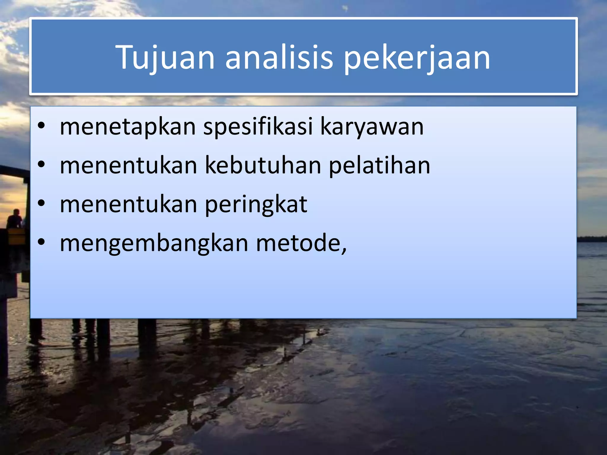 ANALISIS PEKERJAAN | PPTX