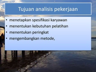 ANALISIS PEKERJAAN | PPTX