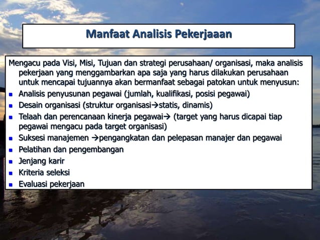 ANALISIS PEKERJAAN | PPTX