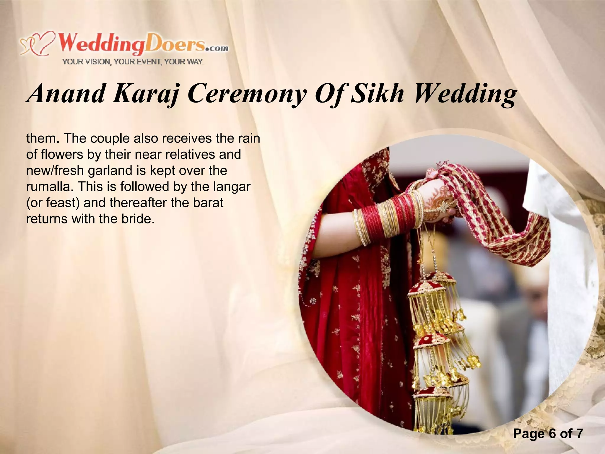 Anand karaj ceremony of sikh wedding | PPT