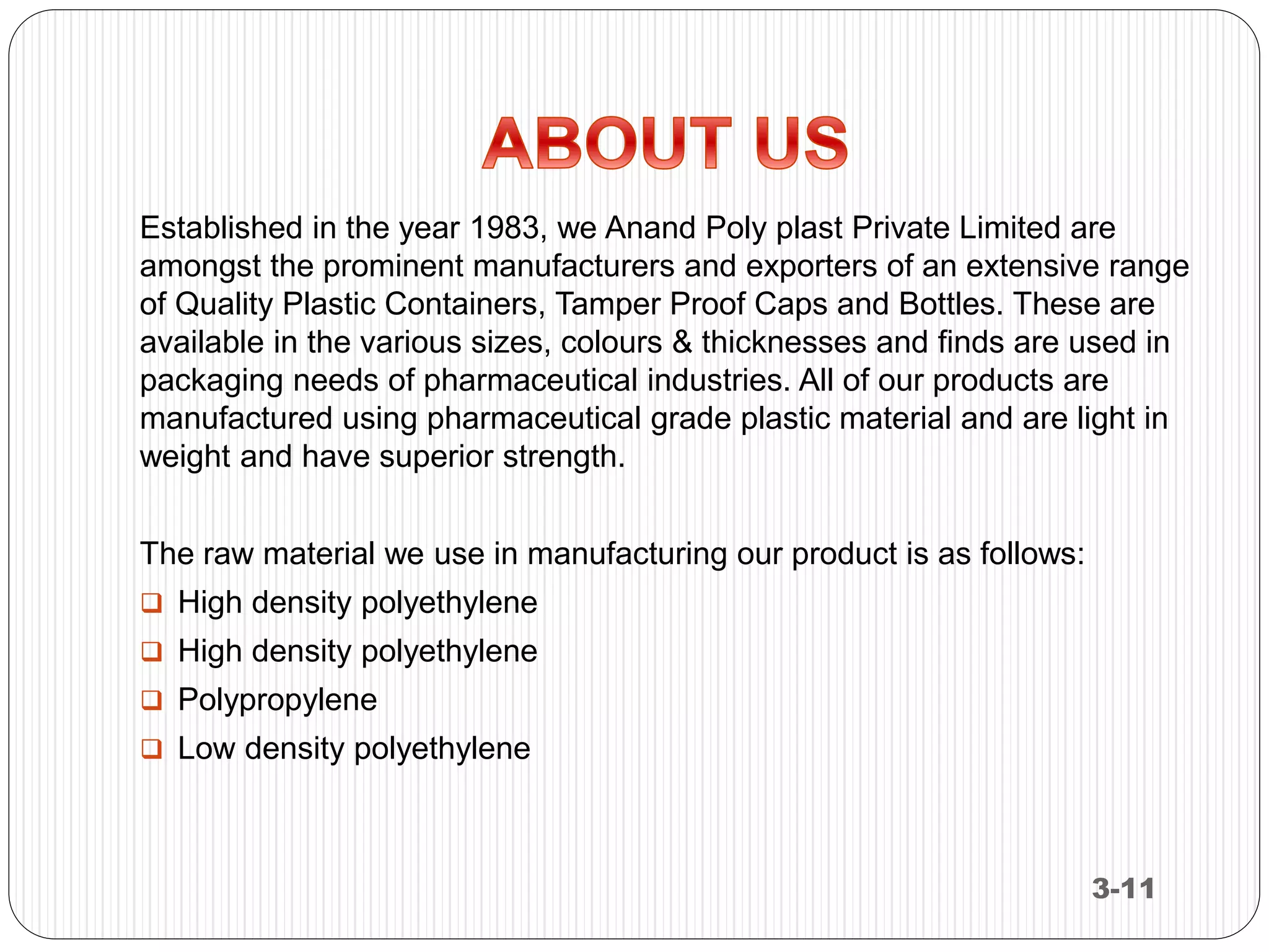 Anand polyplast private limited | PPTX