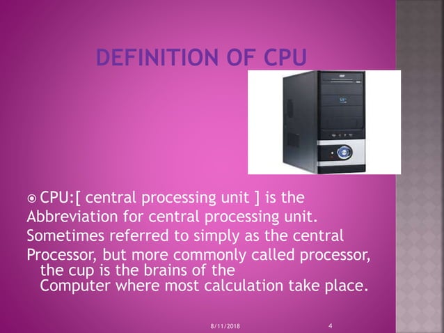definition part of computer | PPT | Free Download