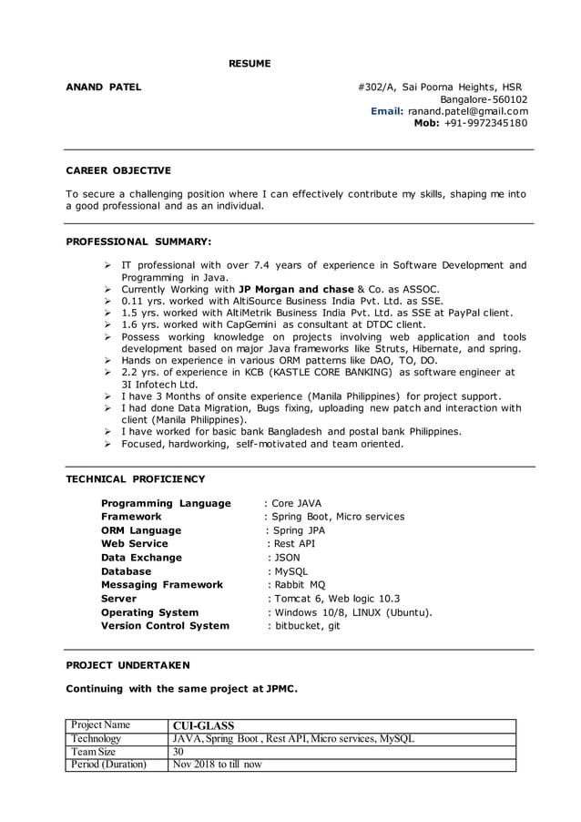 Anand resume | DOCX | Computer Software and Applications | Computing