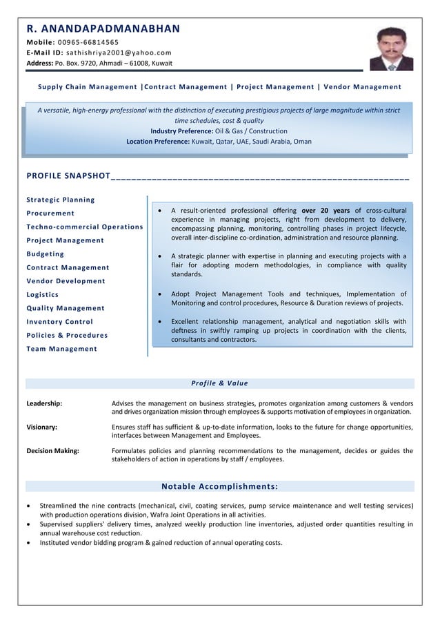 Anand resume scm | PDF