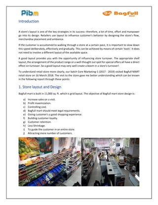 Retail Store Visit at Bagfull Mart Report | PDF