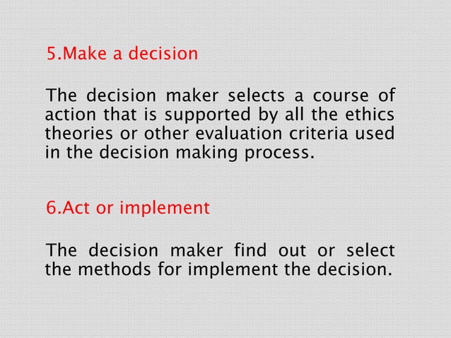 Ethical decision making process | PPTX