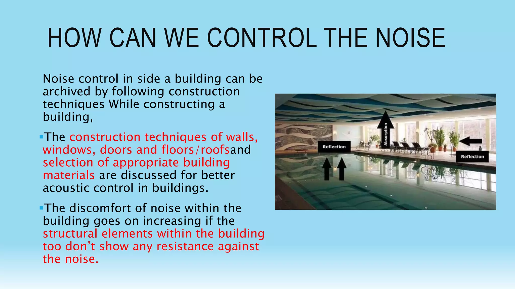 noise control of buildings | PPTX