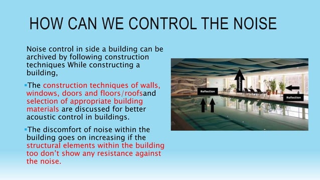 noise control of buildings | PPTX | Indoor Environmental Quality | Home ...