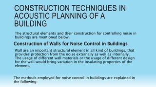 noise control of buildings | PPTX