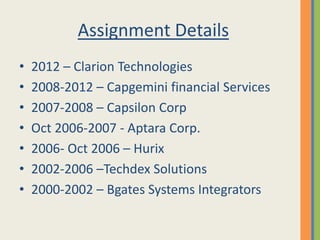 Anand vardhan - A Profile Recap | PPT