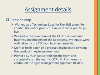 Anand vardhan - A Profile Recap | PPT