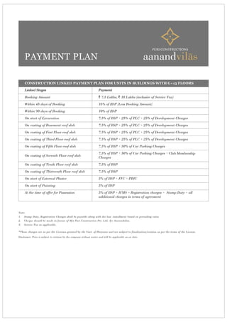 Anand villas payment plan | PDF